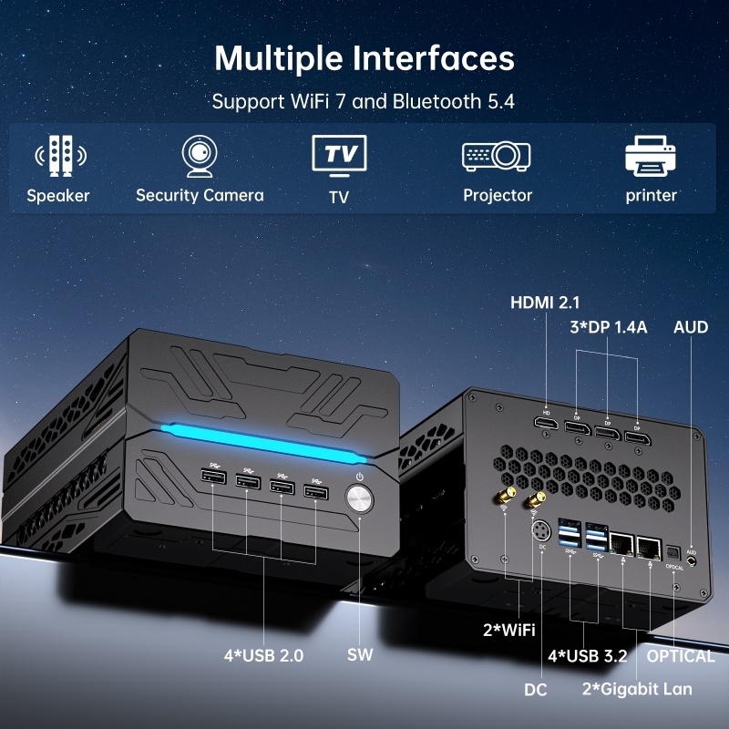 MV10 Core i9-14900F with RTX5060Ti 16G GPU -Mini PCs Desktop Computers ...